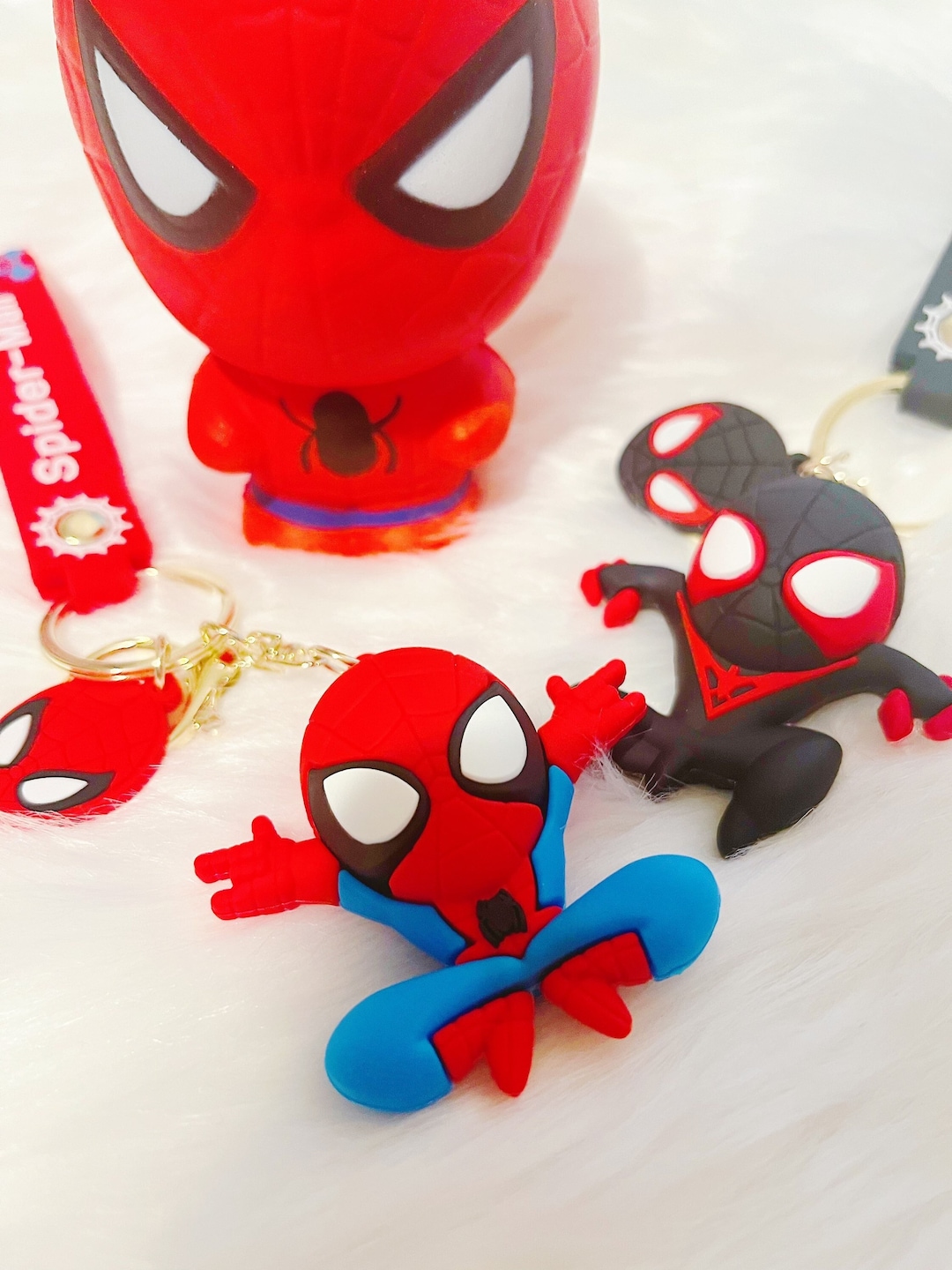 Cute Cartoon Spider Man Keychain/key Ring - Etsy