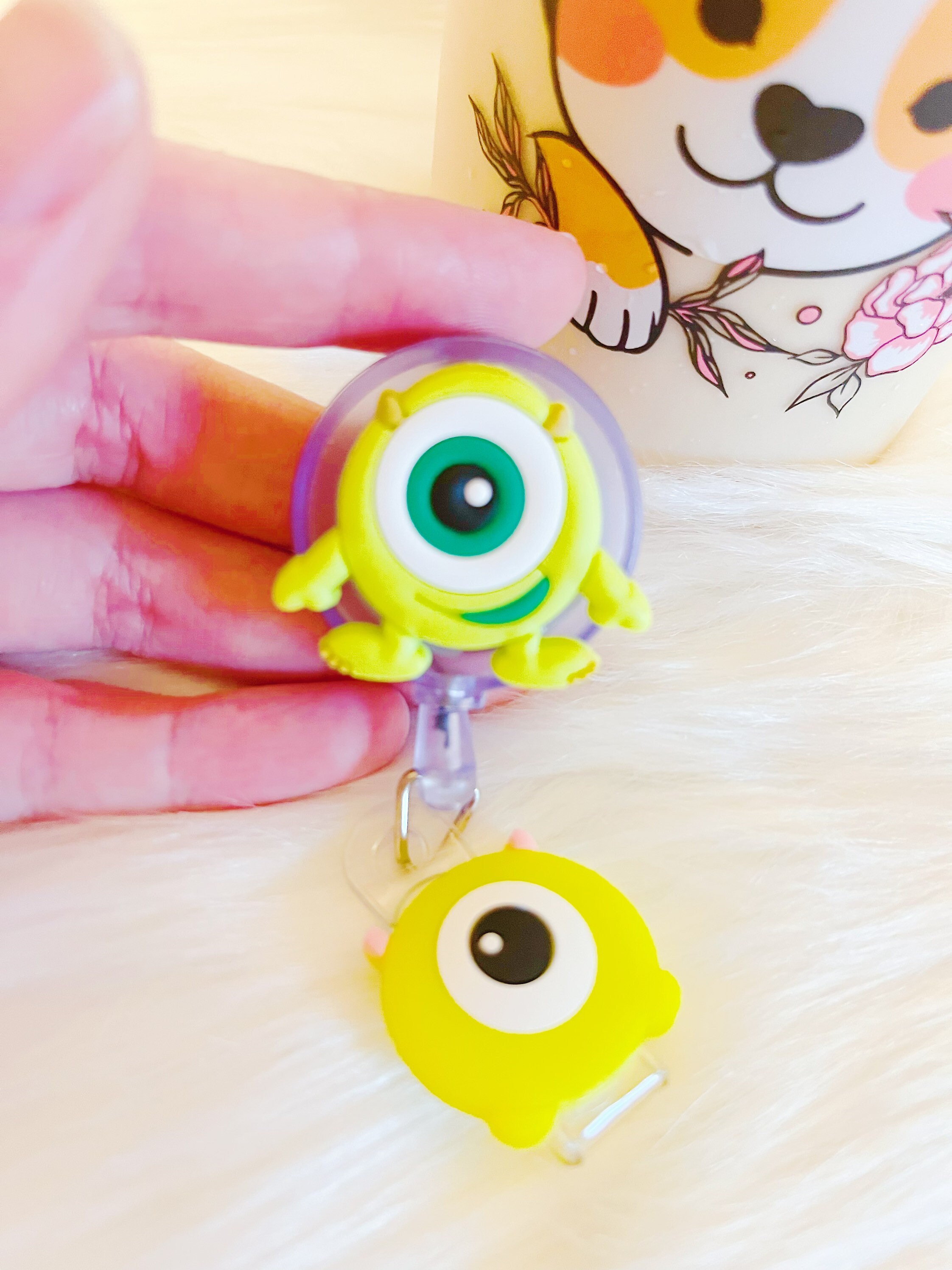 Cartoon ID Badge Clip,cute Kawaii Cartoon Character Retractable ID ...