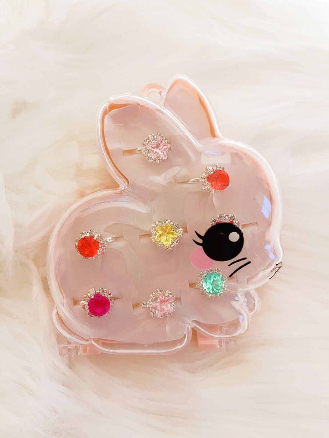 Little Girls Jewel Rings, 8 Pcs Little Girls Princess Rhinestone Gem ...