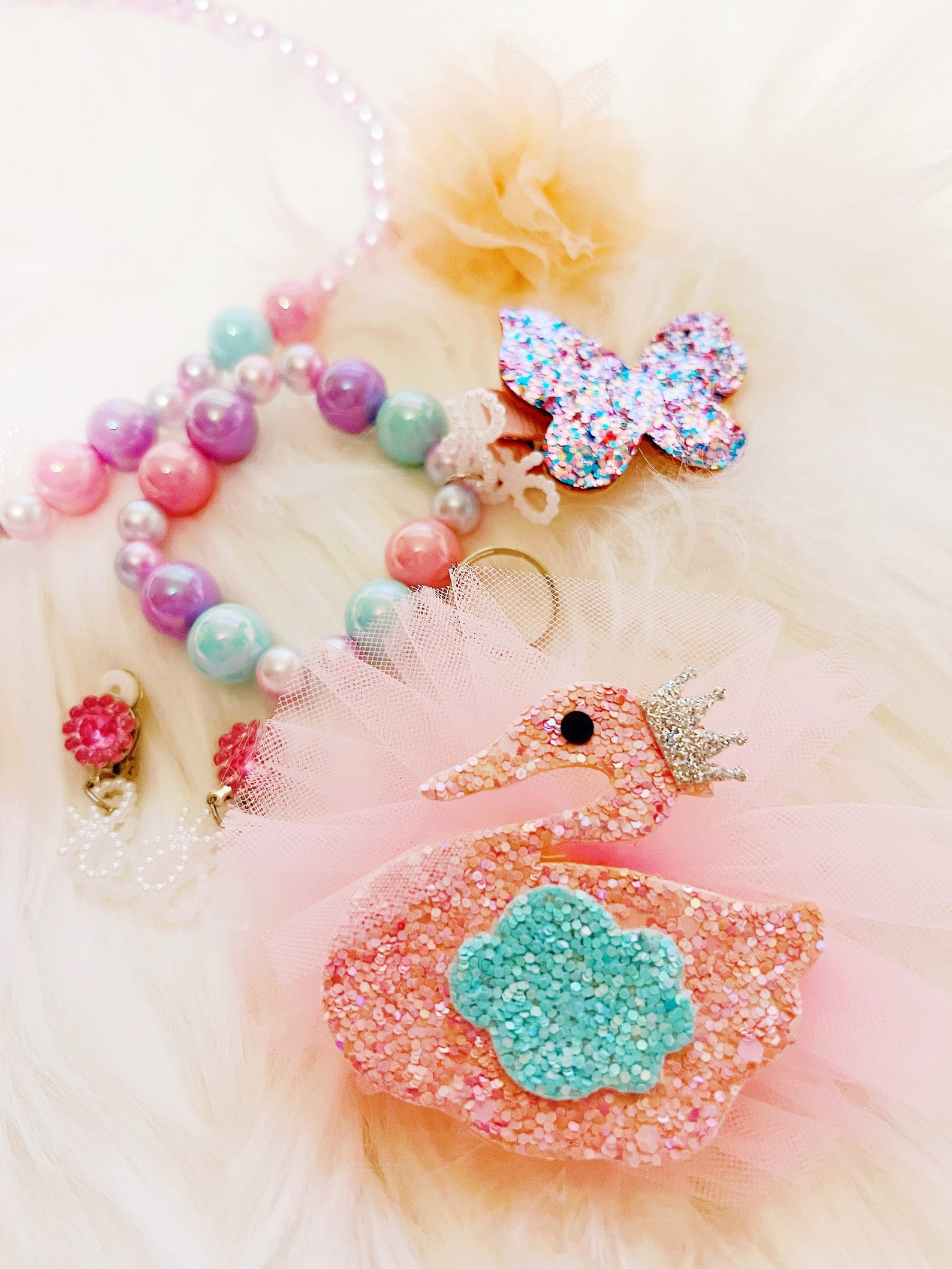 Kids Jewelry Set in the Box, 8 Pcs Cute Little Girls Princess Necklace ...