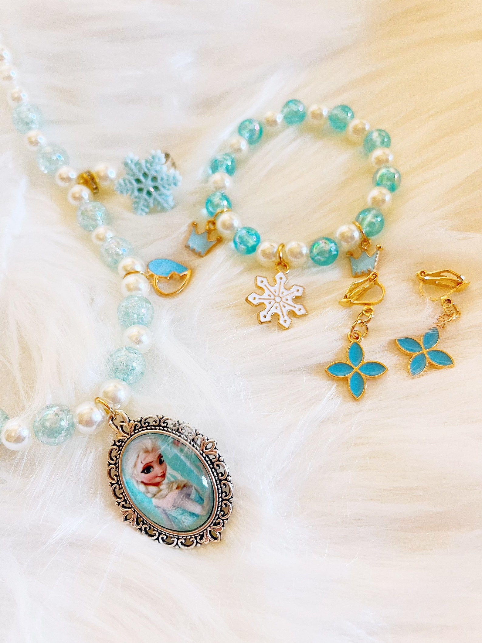 Kids Jewelry,little Girls,toddlers Necklace and Ring Set,princess ...