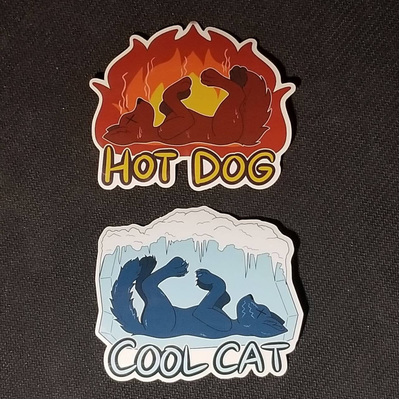 Hot Dog / Cool Cat Transparent Stickers | Etsy