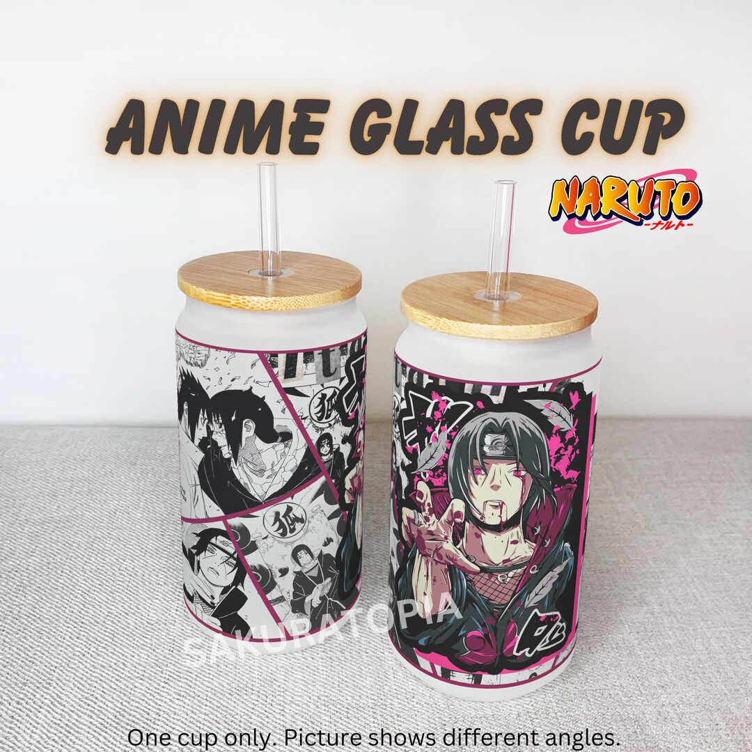 Ninja Anime Glass Cup 16oz Sublimation Anime Fan Anime Design Manga ...