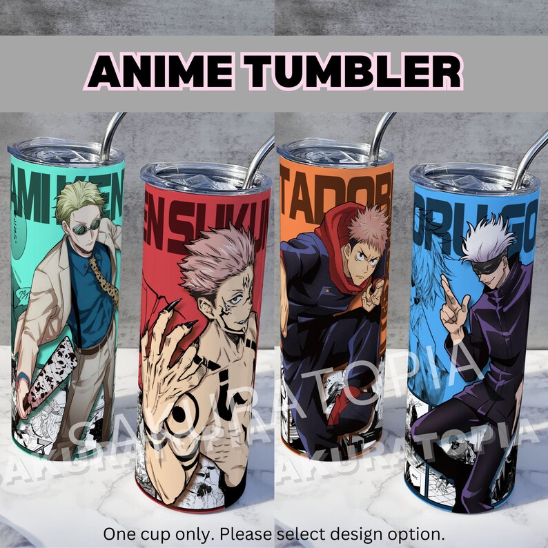 Jujutsu Gojo Anime Tumbler 20oz Sublimation Anime Fan Anime Design ...