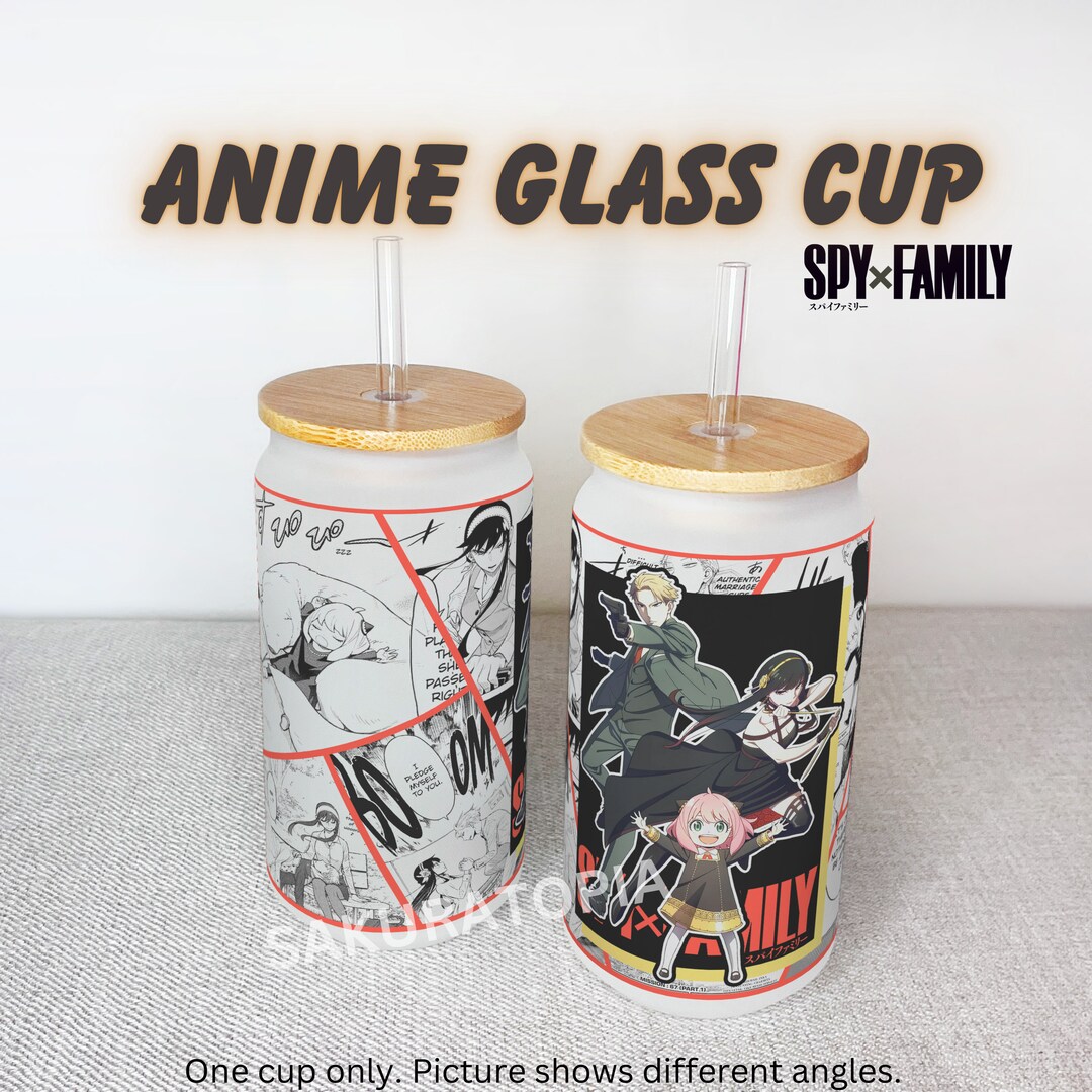 Spy Anime Glass Cup 16oz Sublimation Anime Fan Anime Design Anime Gifts ...
