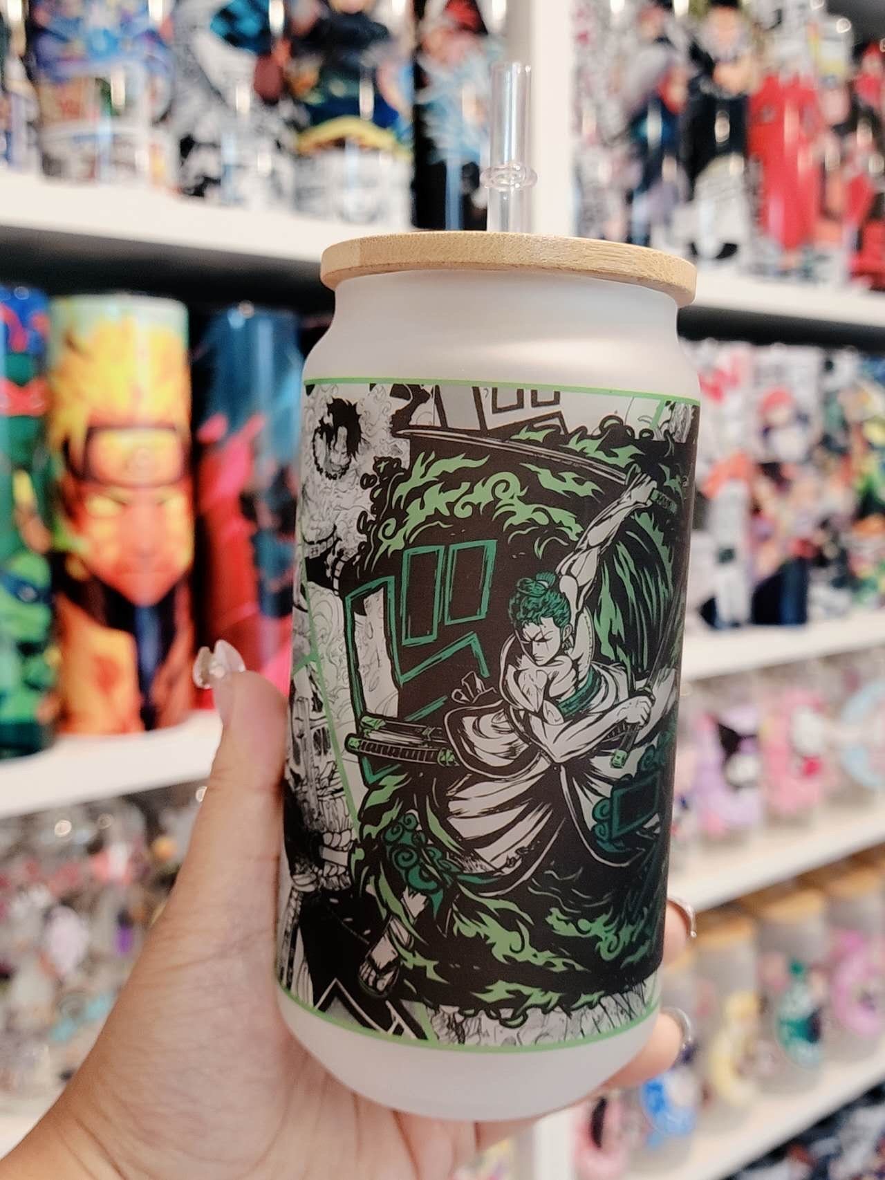 Pirate Anime Glass Cup 16oz Sublimation Anime Fan Anime Design Anime ...
