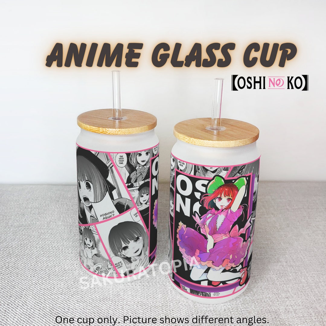 Oshi Anime Glass Cup 16oz Sublimation Anime Fan Anime - Etsy