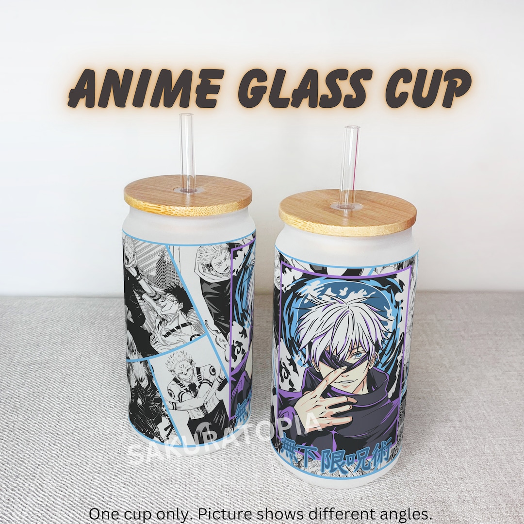 Ju Anime Glass Cup 16oz Sublimation Anime Fan Anime Design Gifts for ...