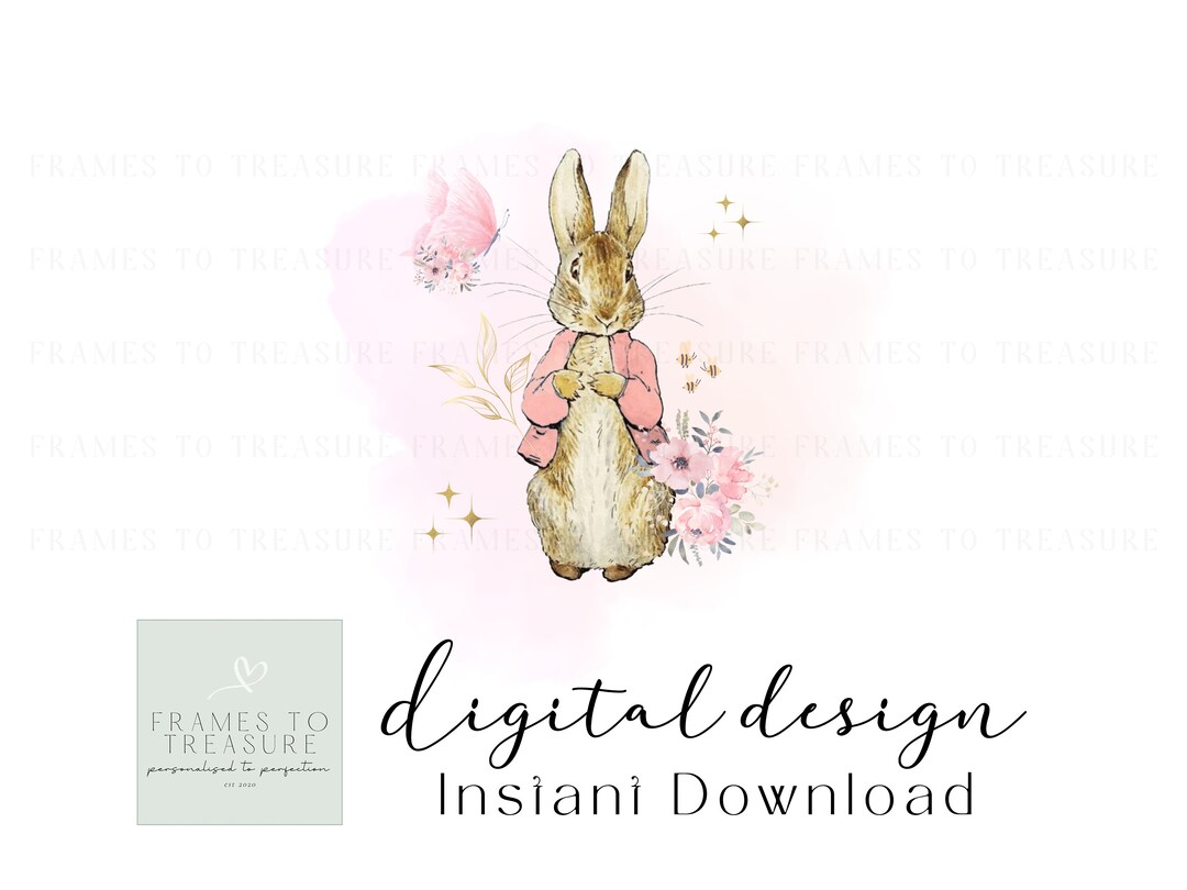 Pink Flopsy Bunny PNG Cute Pink Rabbit Birthday Peter Rabbit ...