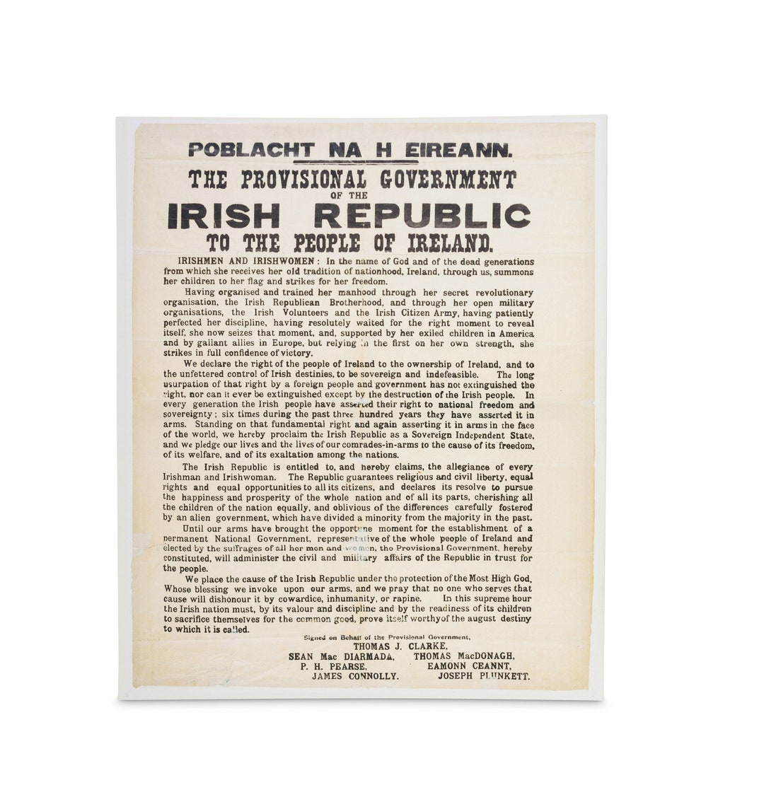 Ireland Irish Proclamation 1916 Easter Rising Canvas Frame - Etsy UK
