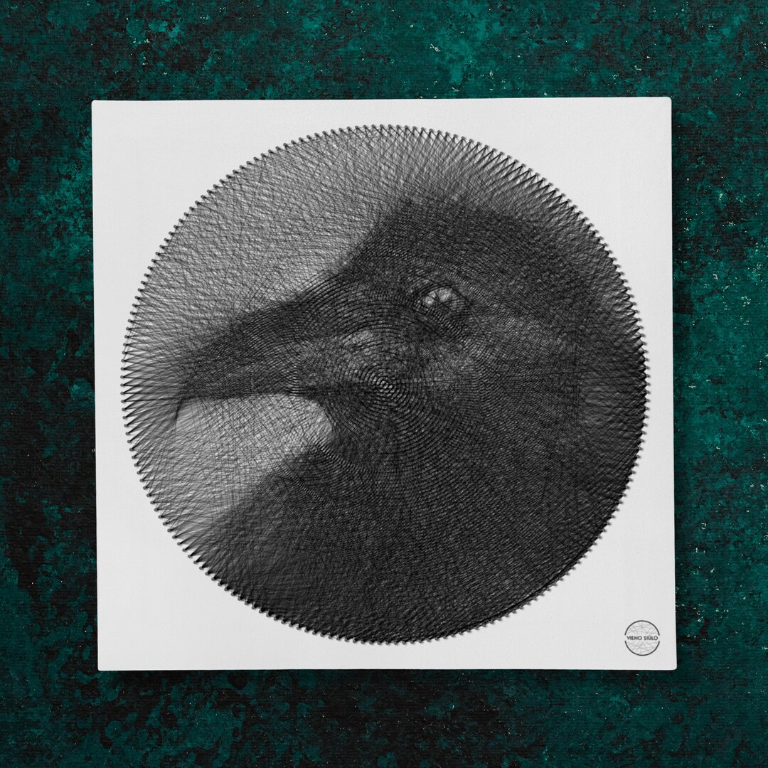 Raven String Art | Horror Crow Wall Decor (PDF Download Digital Files ...