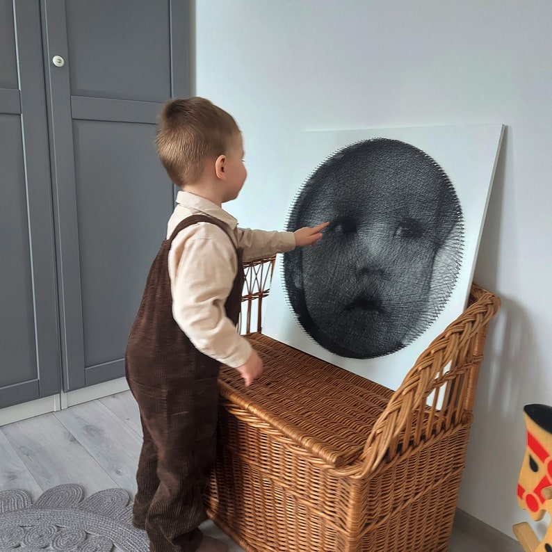 Pet Portrait String Art Template Custom Handmade Unique Personalized ...