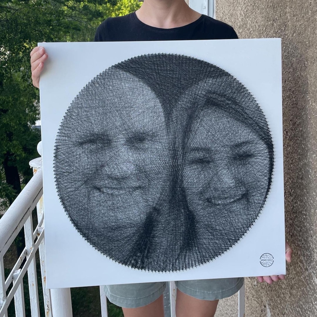 Personalized Portrait String Art Template Custom Handmade Photo Thread ...