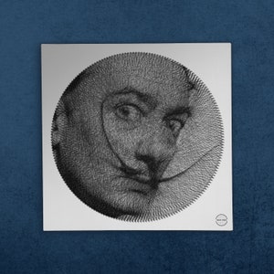 Salvador Dali String Art Template Custom Handmade Personalized Portrait ...