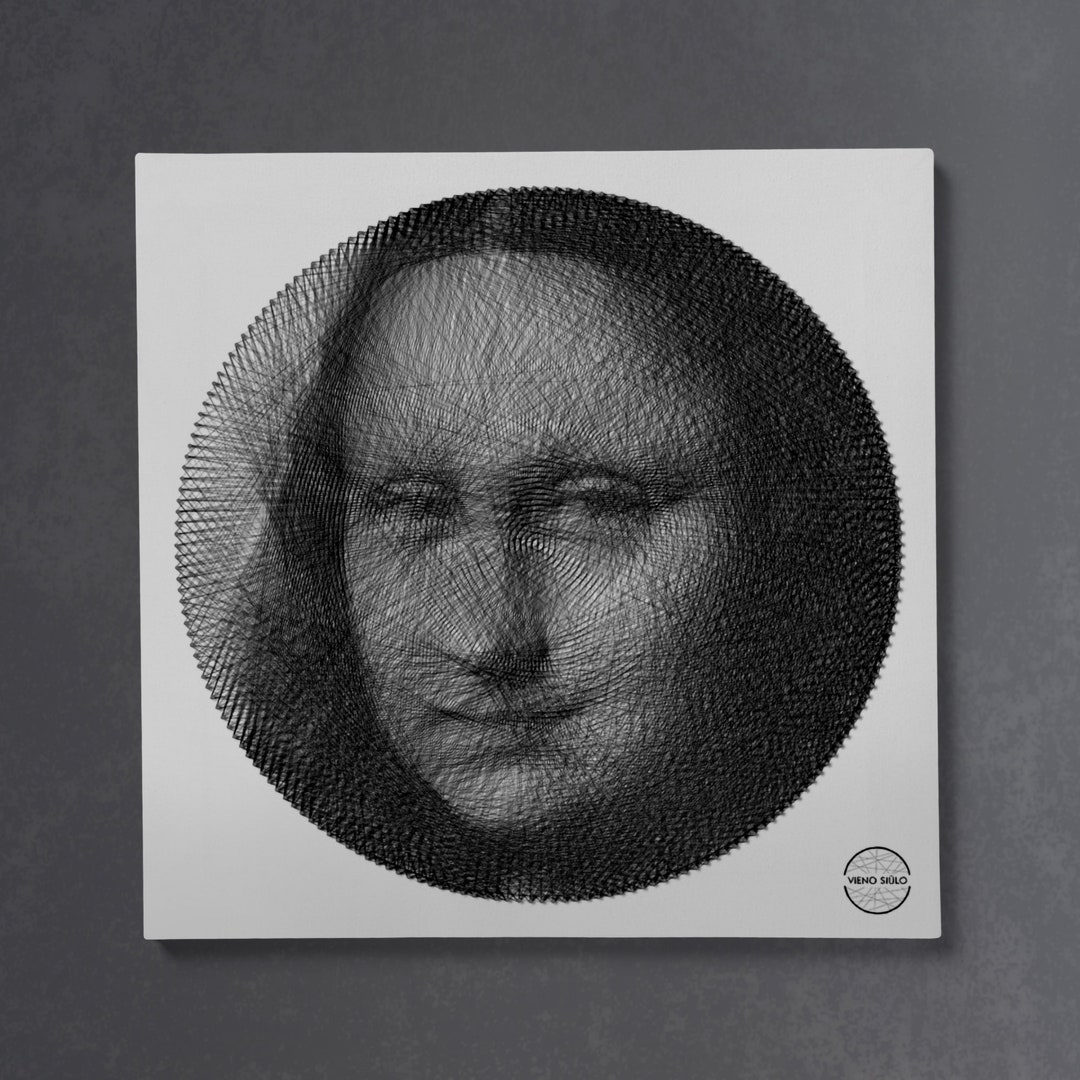 Mona Lisa String Art Handmade Classical Portrait Leonardo Da Vinci Art ...
