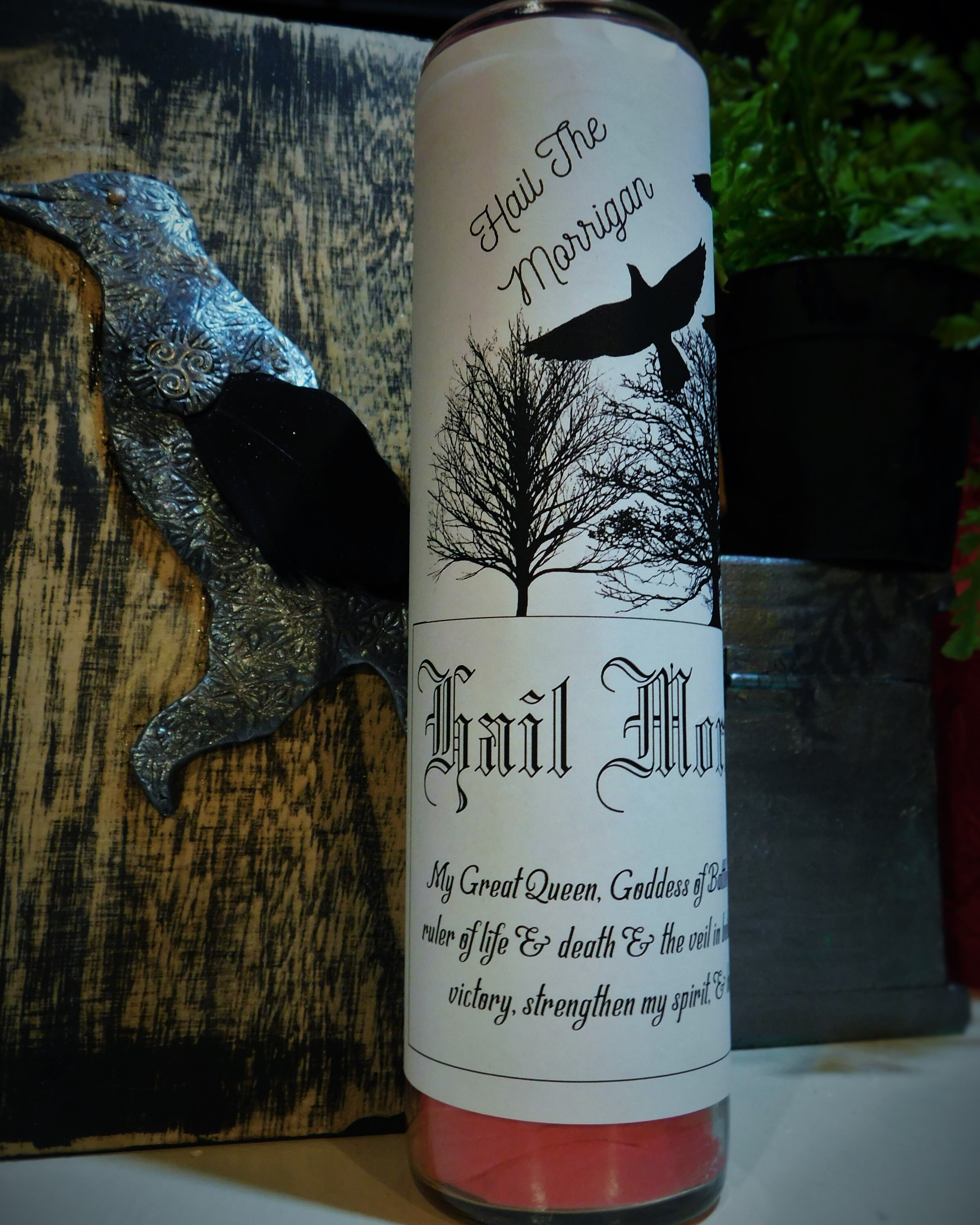 GODDESS MORRIGAN Printable Prayer Candle Label, 7 Day Candle Label ...
