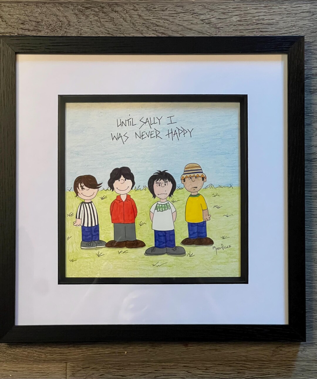 Stone Roses Meets Peanuts Hand Drawn Original Framed Artwork - Etsy
