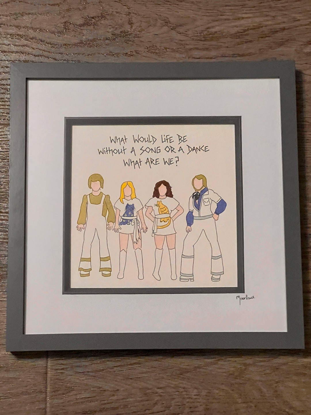 ABBA Hand Drawn With Handwritten Lyrics From ‘thank You for the Music ...