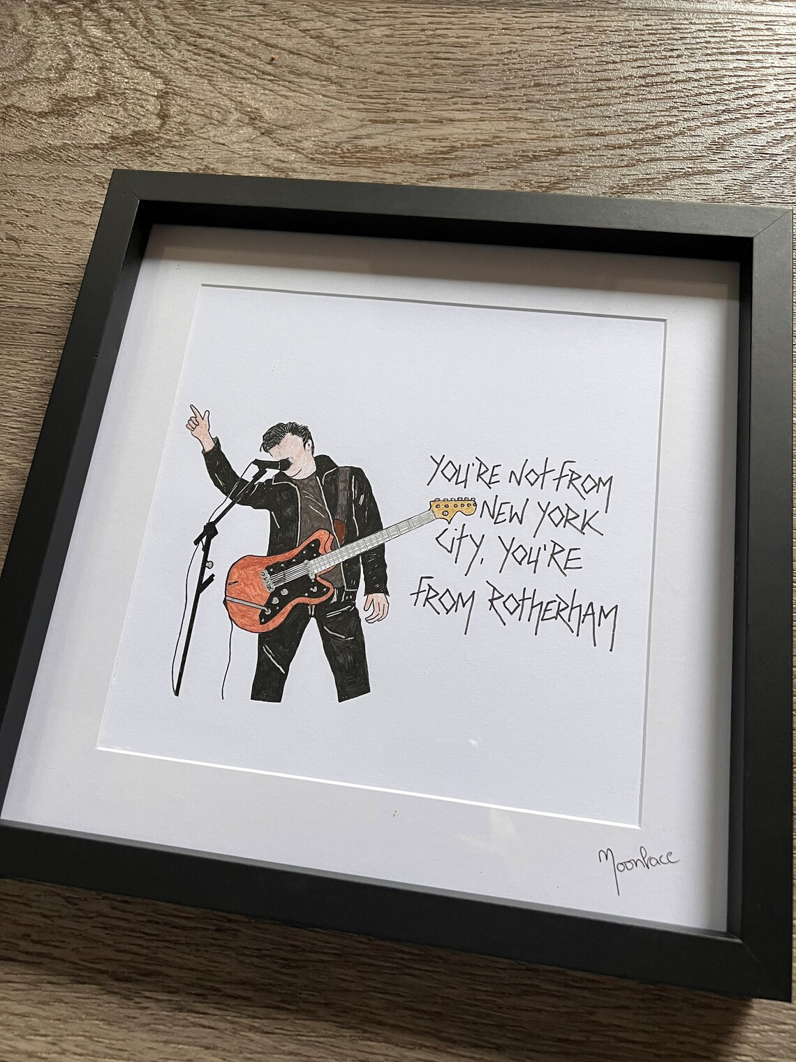 Arctic Monkeys Hand Drawn Original Framed Artwork With Lyrics - Etsy
