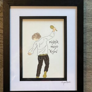 Jim Morrison of the Doors, Hand Drawn Original Framed Artwork With ...
