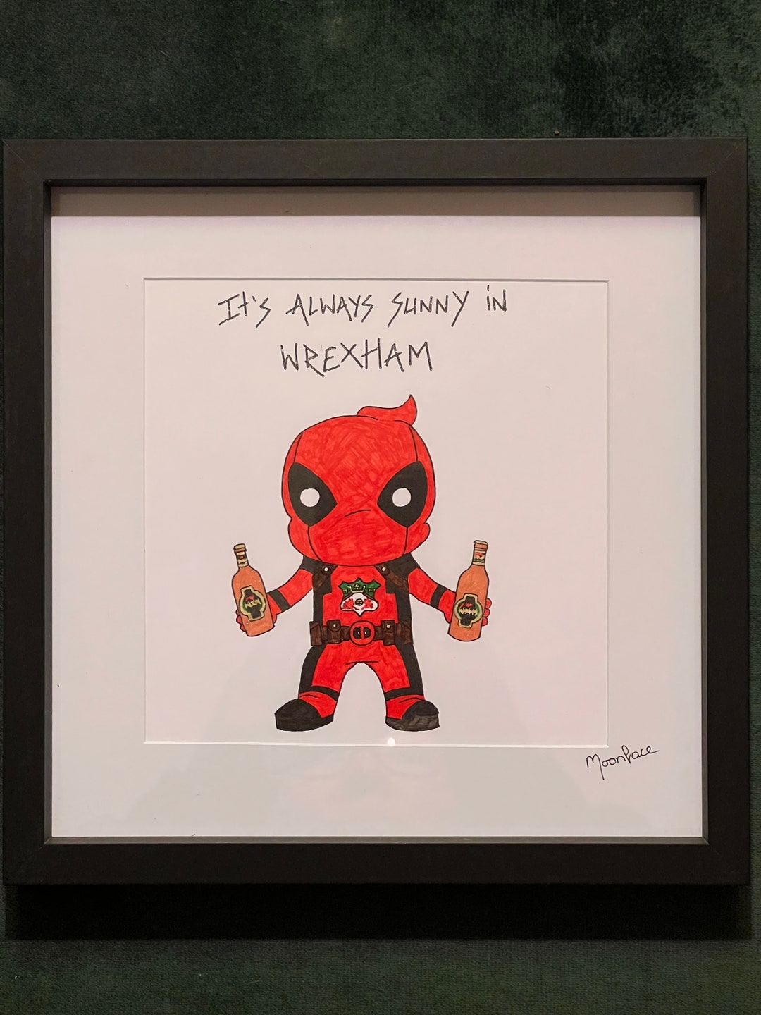 Deadpool Wrexham AFC Chibi Character Wielding 2 Bottles of - Etsy