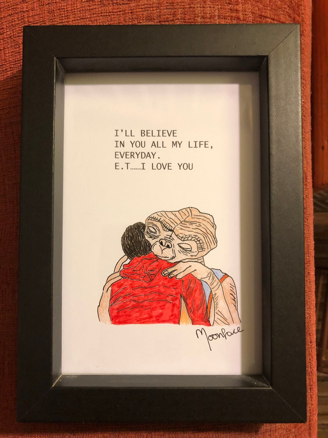 ET Hand Drawn Original Framed Artwork - Etsy