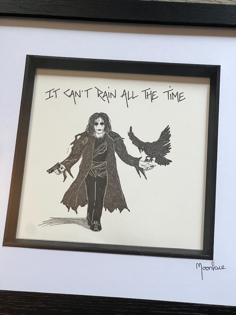 The Crow Inspired Hand Drawn Original Framed Artwork With Eric Draven ...