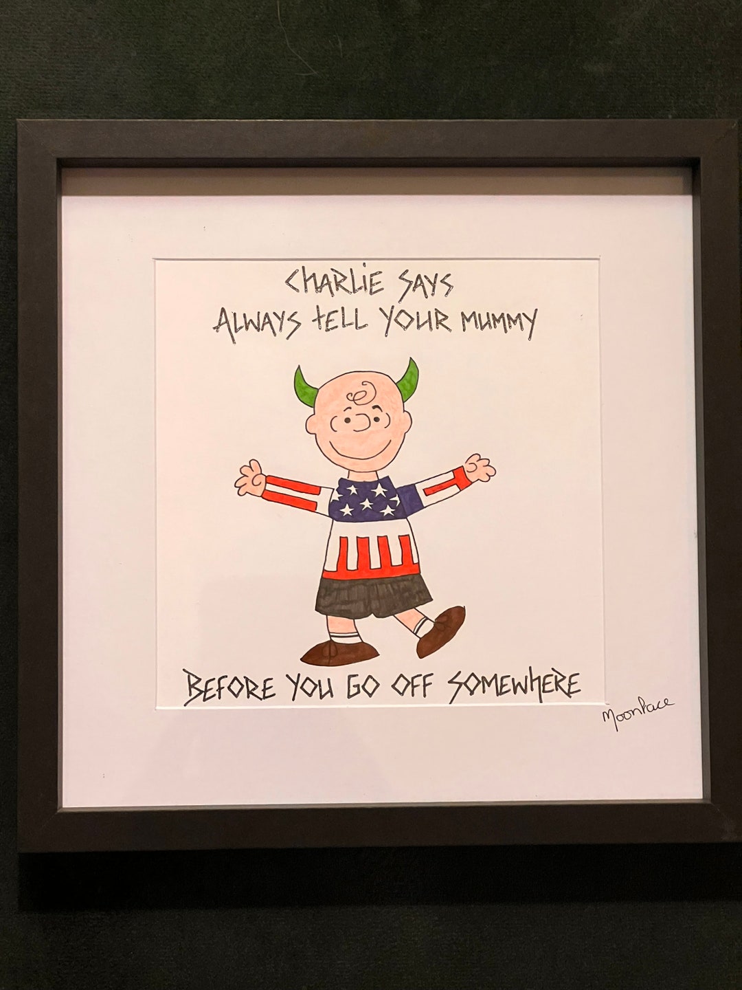 Charlie Brown Meets the Prodigy Hand Drawn Framed Artwork - Etsy
