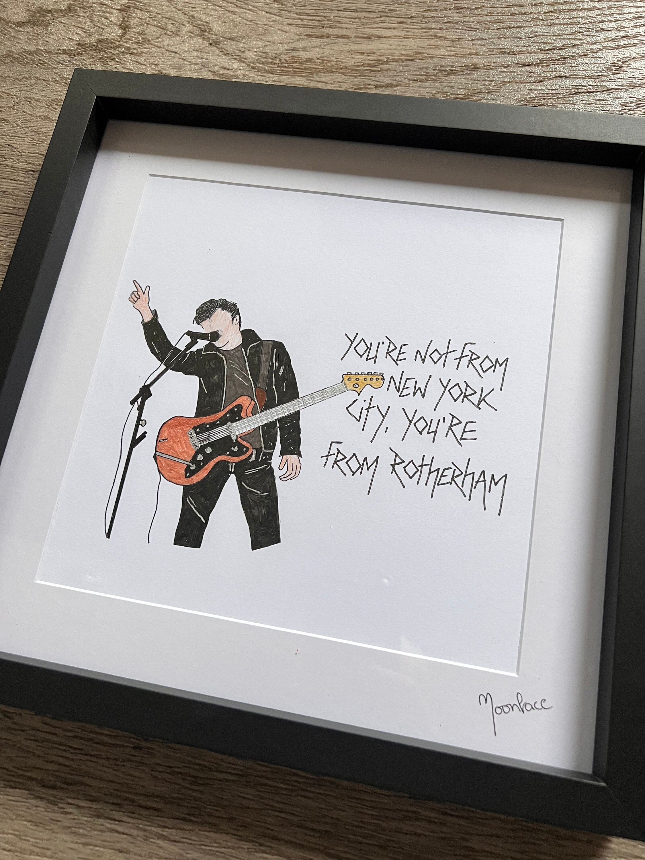 Arctic Monkeys Hand Drawn Original Framed Artwork With Lyrics - Etsy