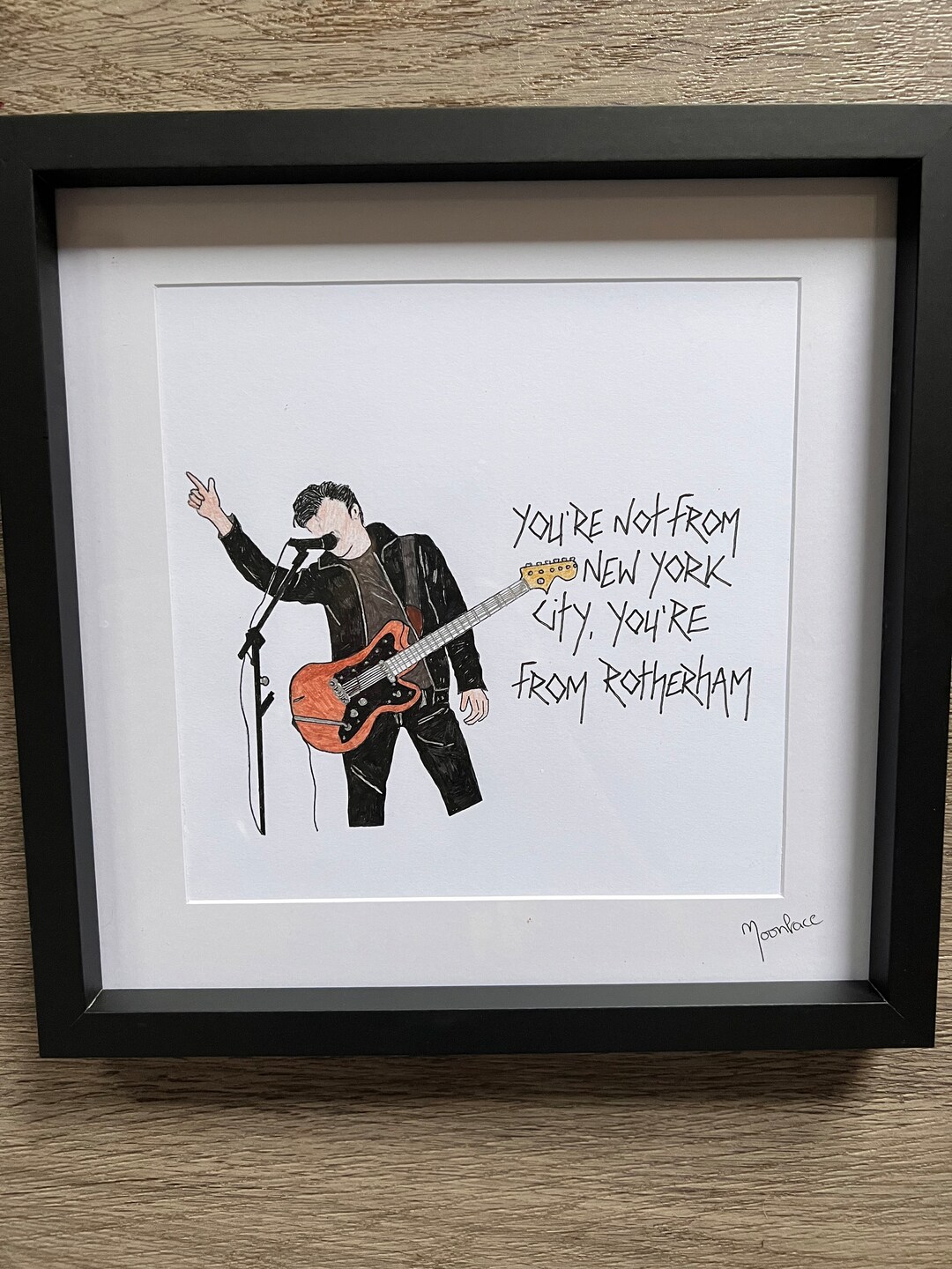 Arctic Monkeys Hand Drawn Original Framed Artwork With Lyrics ...