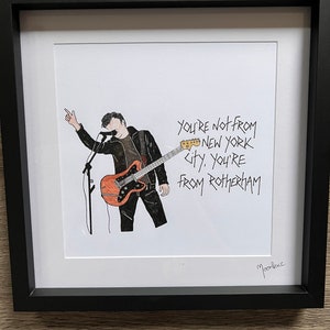 Arctic Monkeys Hand Drawn Original Framed Artwork With Lyrics ...