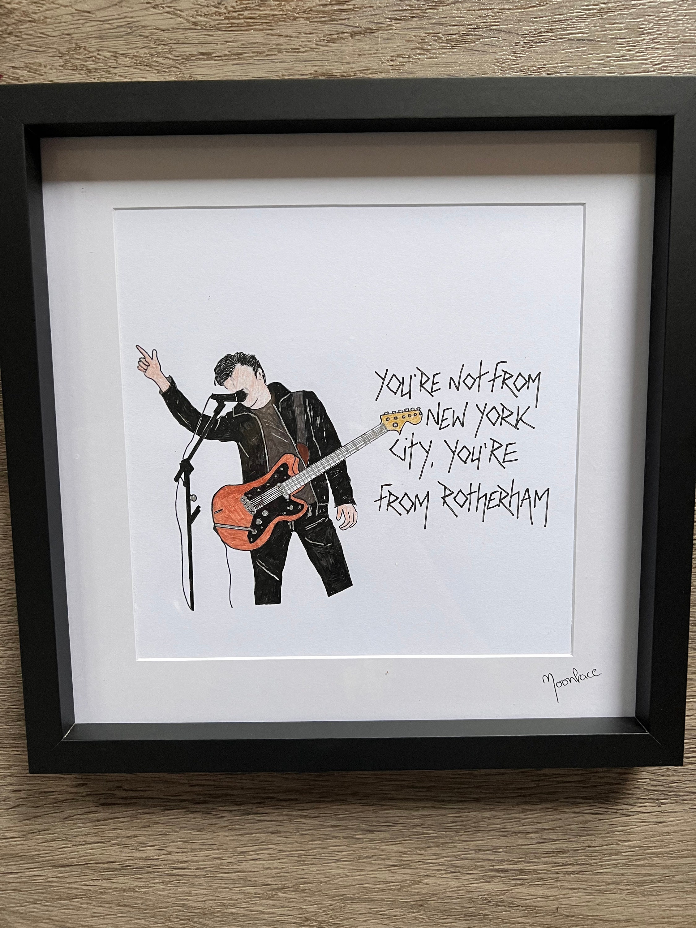Arctic Monkeys Hand Drawn Original Framed Artwork With Lyrics - Etsy