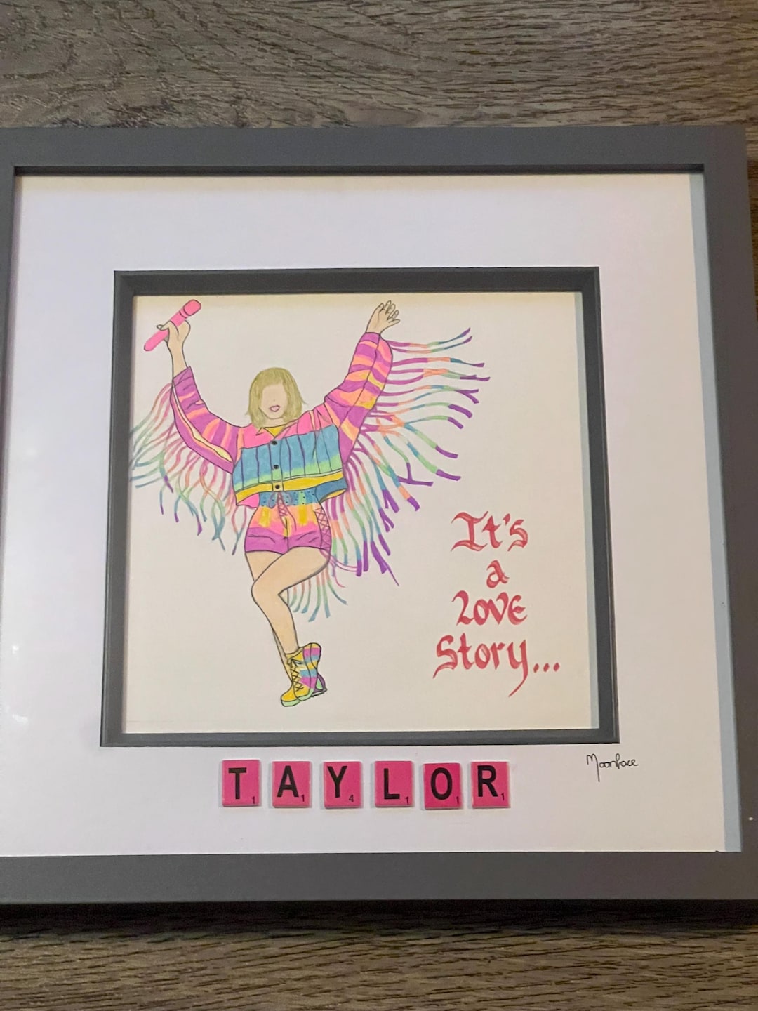 Taylor Swift Pride Art, 'love Story' Calligraphy - Framed Original ...