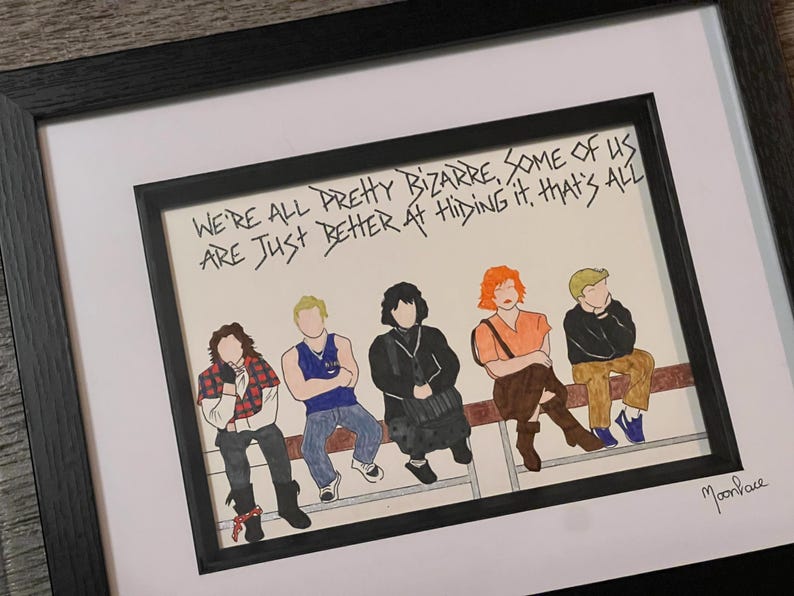 The Breakfast Club Hand Drawn Original Artwork With Famous Quote From ...