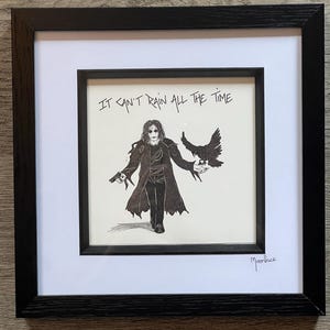The Crow Inspired Hand Drawn Original Framed Artwork With Eric Draven ...