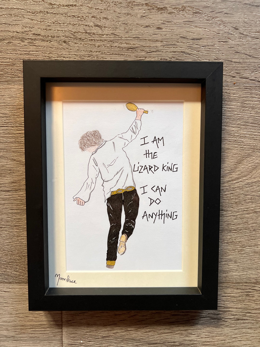 Jim Morrison Hand Drawn Original Framed Artwork With I Am the Lizard ...