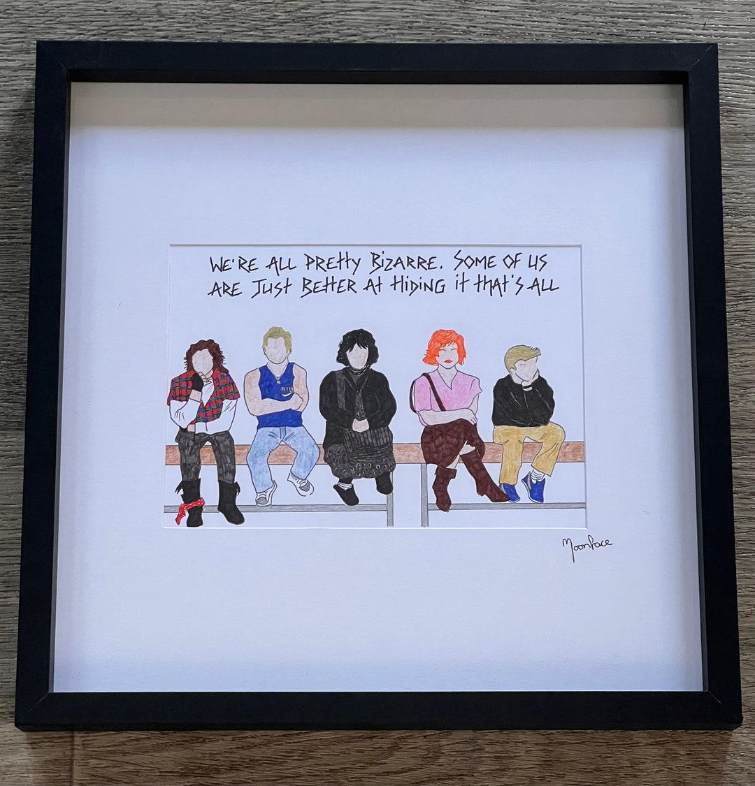 The Breakfast Club Hand Drawn Original Artwork With Famous Quote From ...