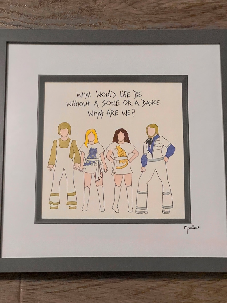 ABBA Hand Drawn With Handwritten Lyrics From ‘thank You for the Music ...