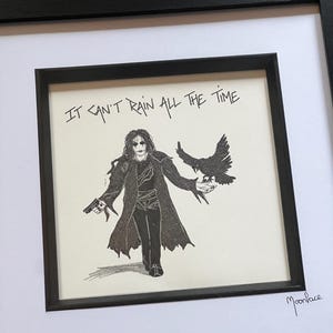 The Crow Inspired Hand Drawn Original Framed Artwork With Eric Draven ...