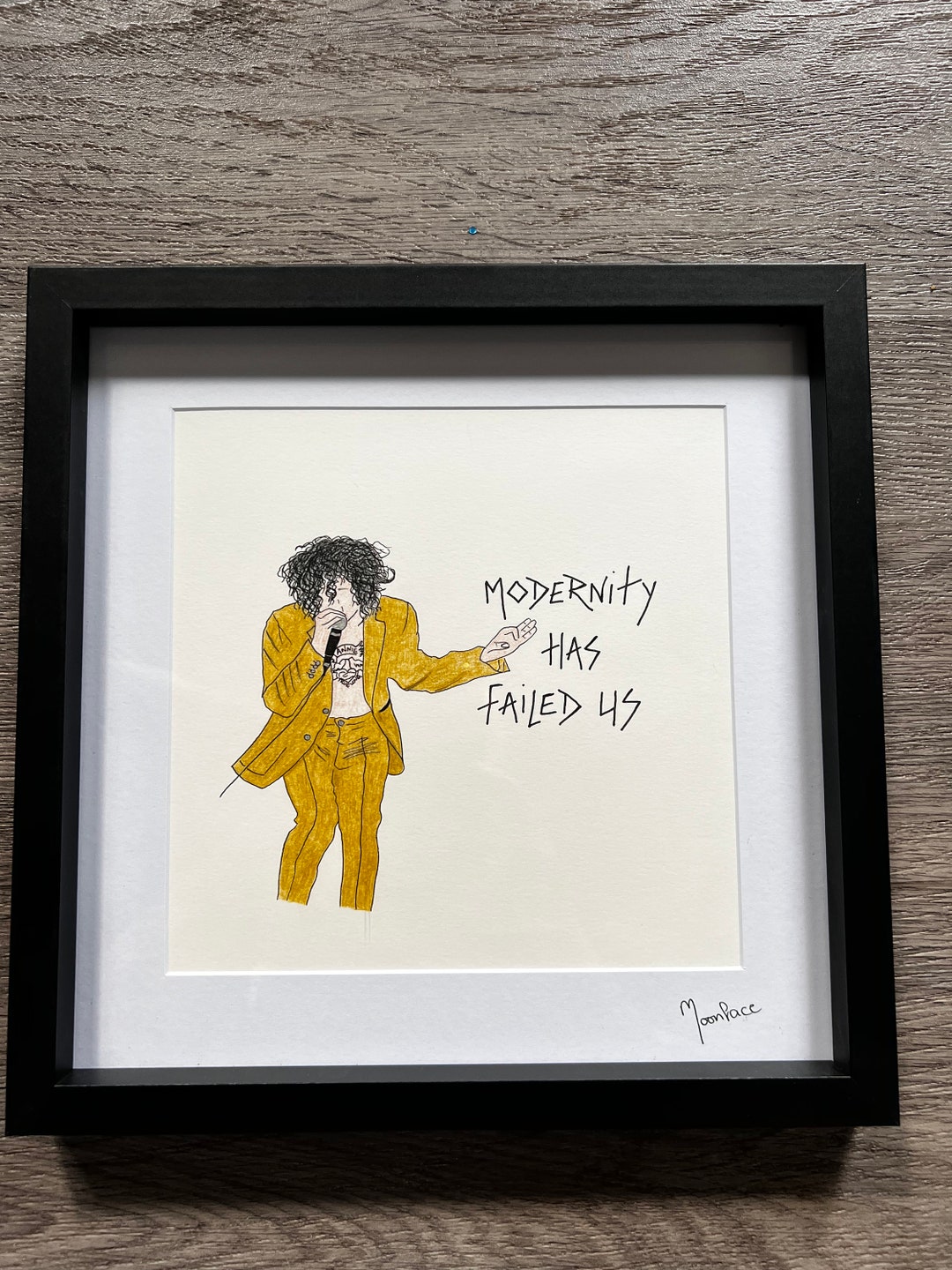 The 1975 Hand Drawn Original Framed Artwork With Lyrics to the - Etsy