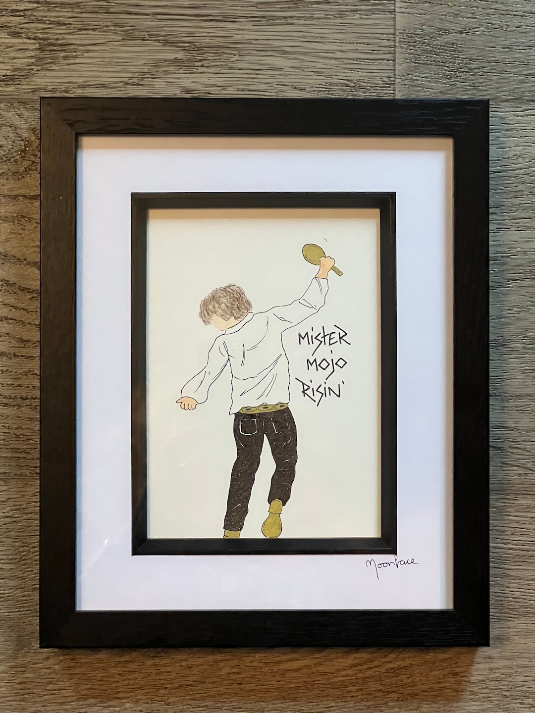 Jim Morrison of the Doors, Hand Drawn Original Framed Artwork With ...