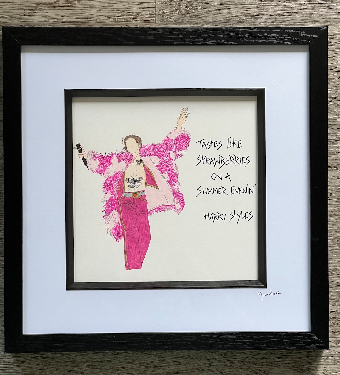 Harry Styles Hand Drawn Original Framed Artwork With Lyrics to ...