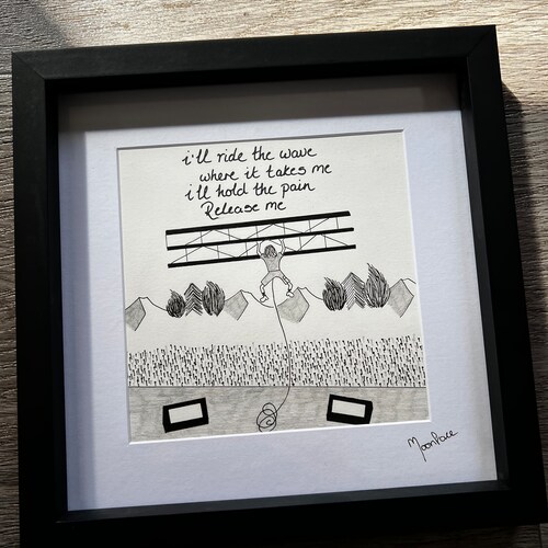 Pearl Jam Hand Drawn Original Framed Artwork of Eddie Vedder - Etsy