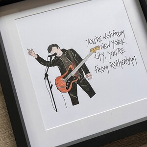 Arctic Monkeys Hand Drawn Original Framed Artwork With Lyrics ...