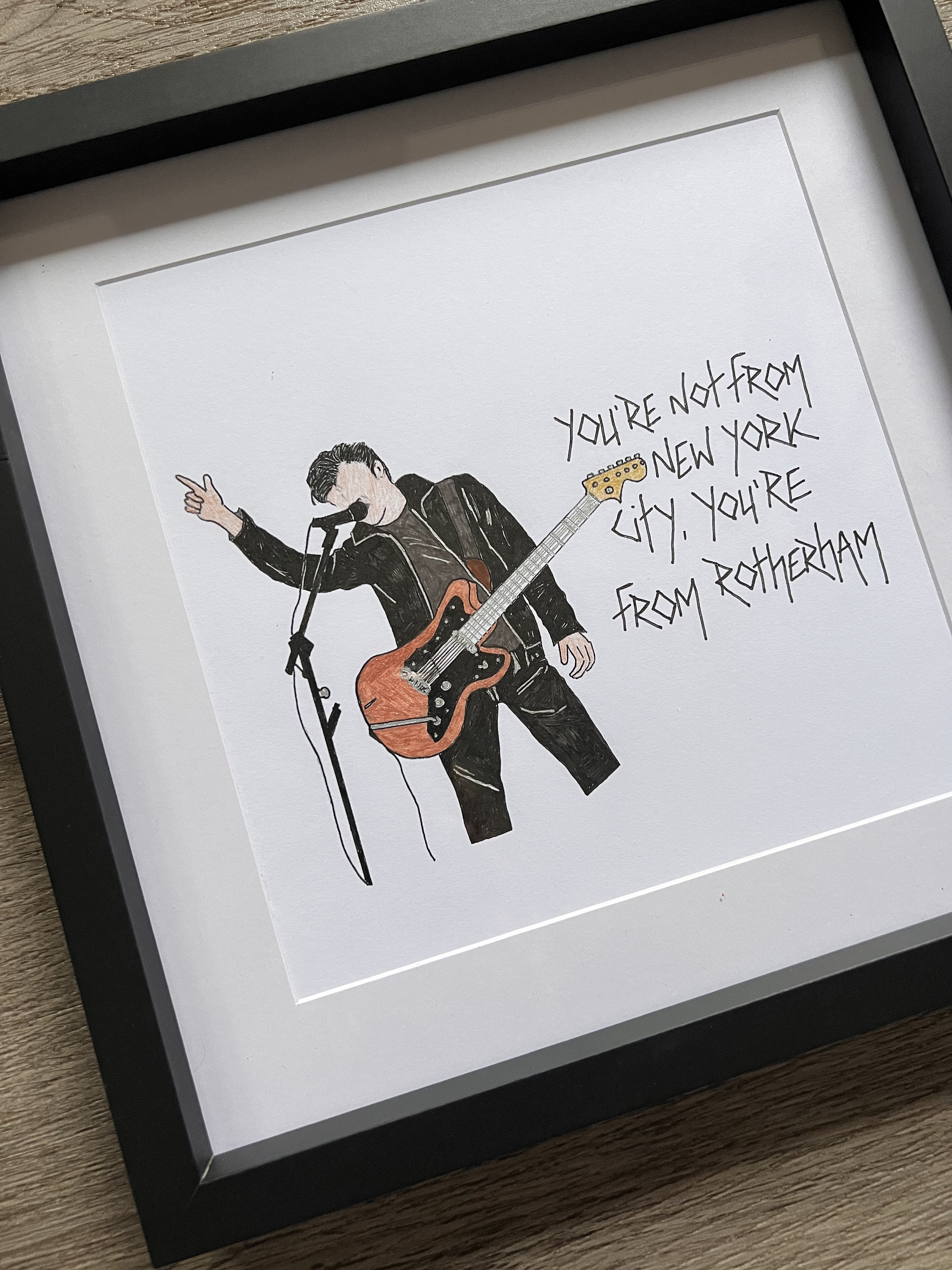 Arctic Monkeys Hand Drawn Original Framed Artwork With Lyrics - Etsy