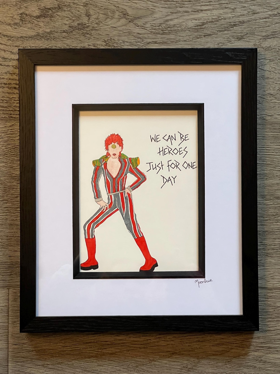 Ziggy Stardust Hand Drawn Original Framed Artwork - Etsy