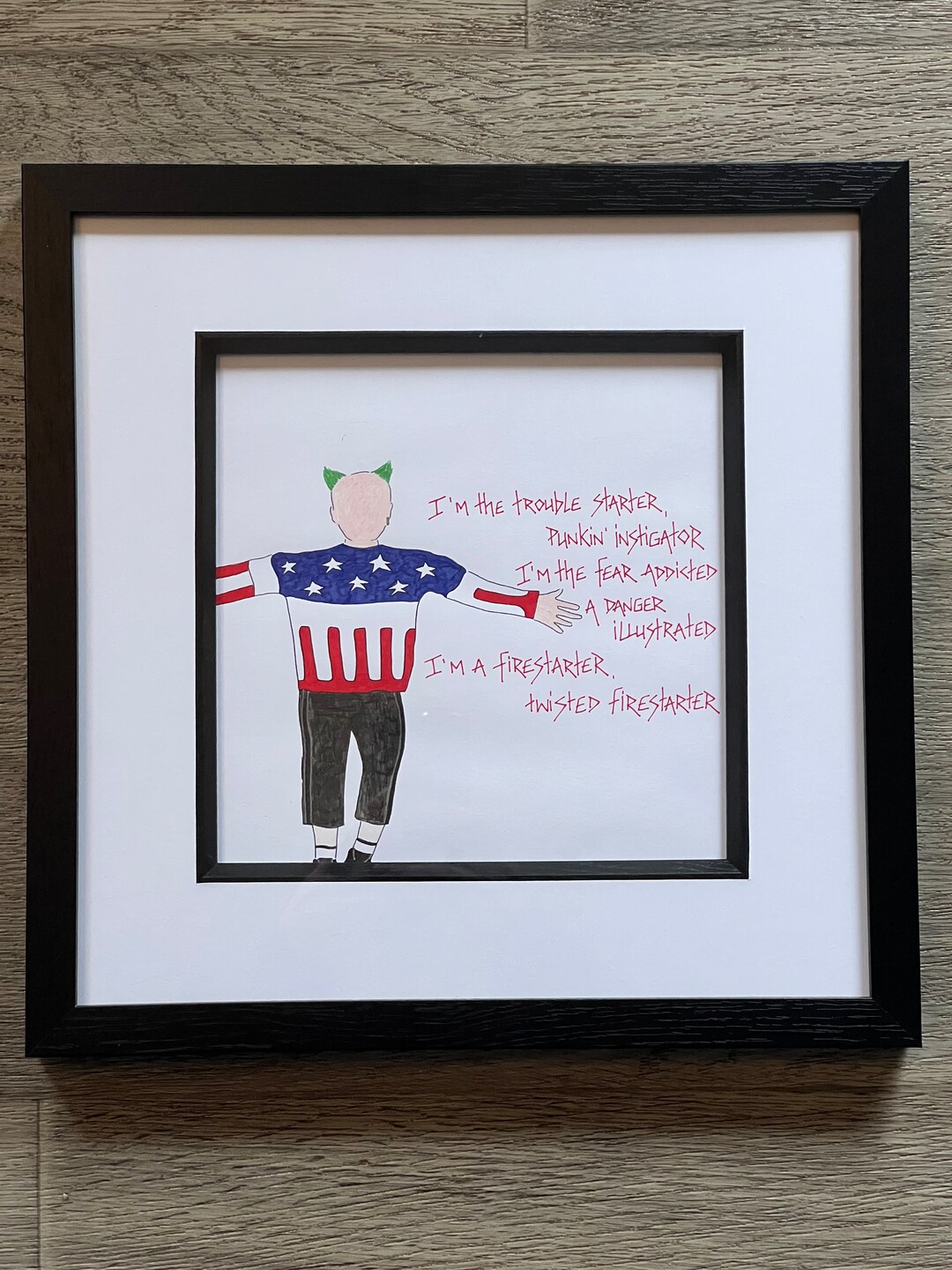 The Prodigy Fire Starter Hand Drawn Original Framed Artwork - Etsy