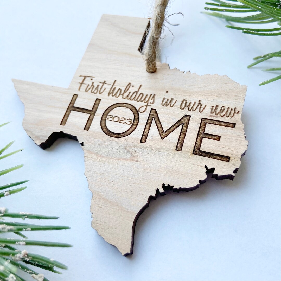 TEXAS - First Holidays in Our New Home - Texas Housewarming Ornament ...