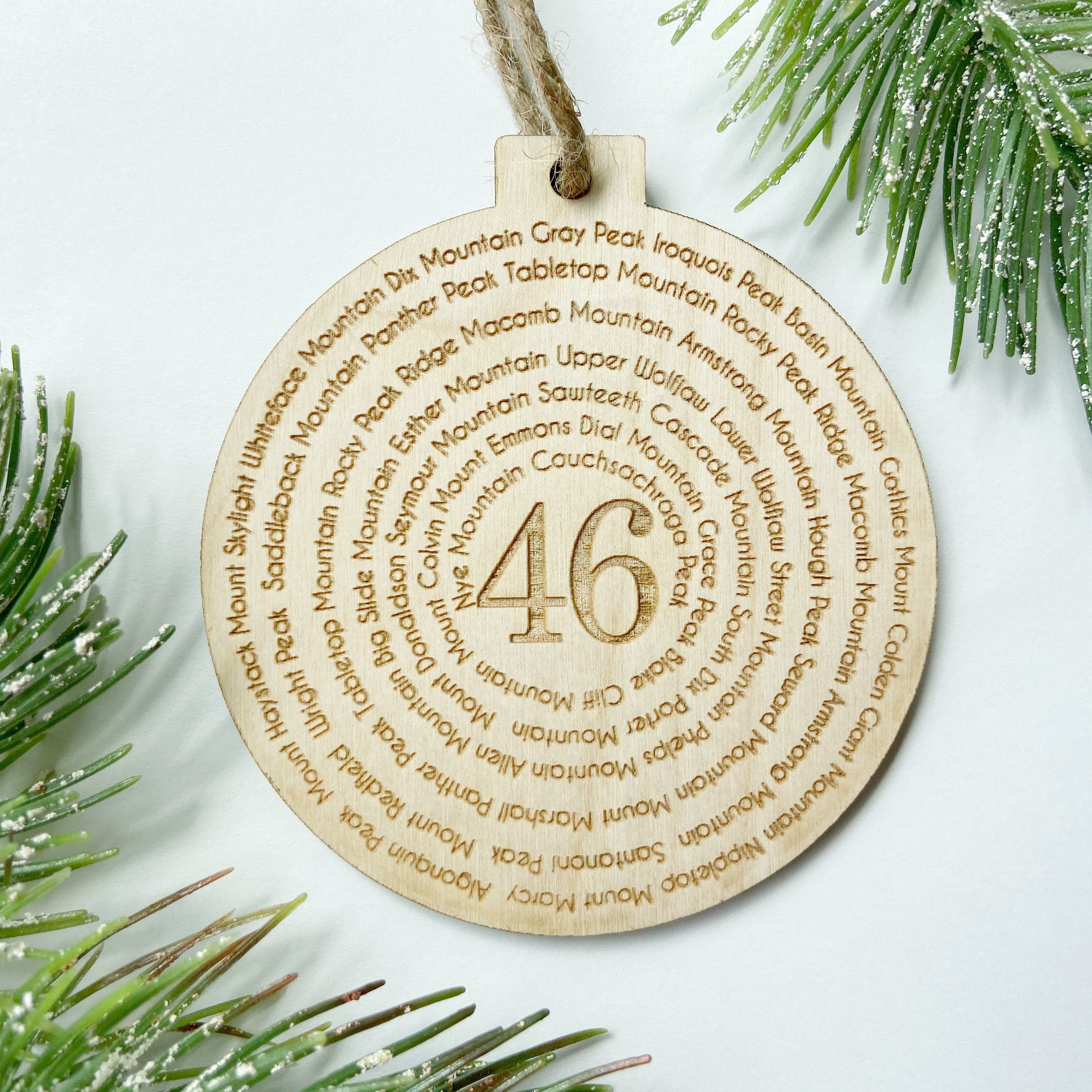 ADK 46er Ornament Single or Double Sided Hiker - Etsy