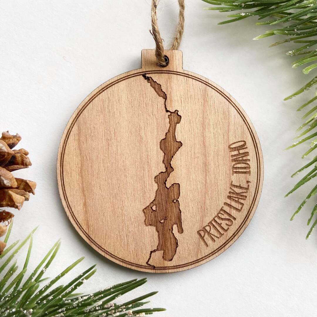 PRIEST LAKE Ornament Lake Ornament Priest Lake Idaho Christmas Ornament ...